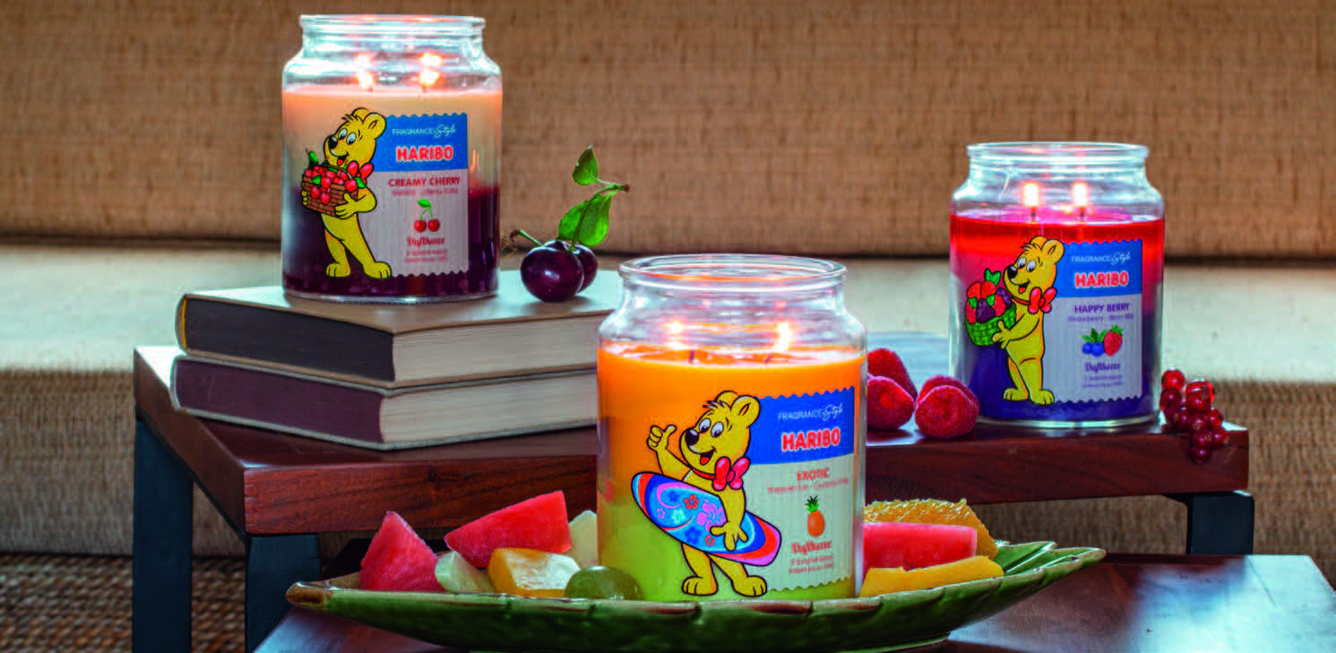 Haribo Two Layer Large Jar Scented Candles | Wholesale UK Home ...
